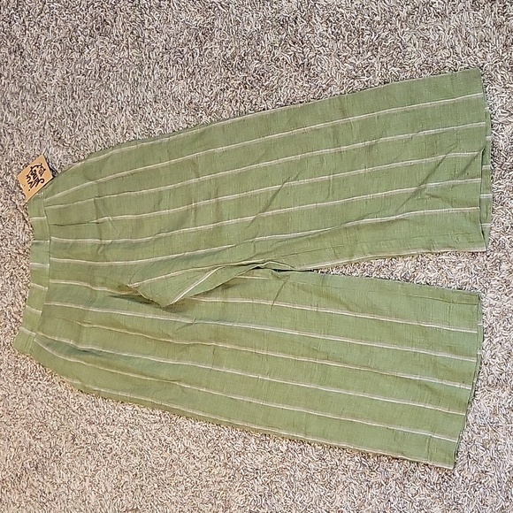 ivy jane | Pants & Jumpsuits | Ivy Jane Linen Pant Olive Striped ...